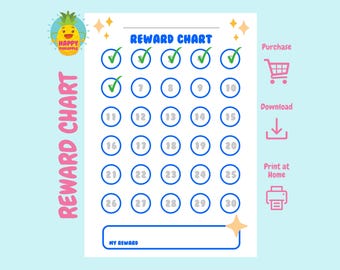 Kids Reward Chart | Printable Behavior Chart | Daily Chore Chart | Kids ...