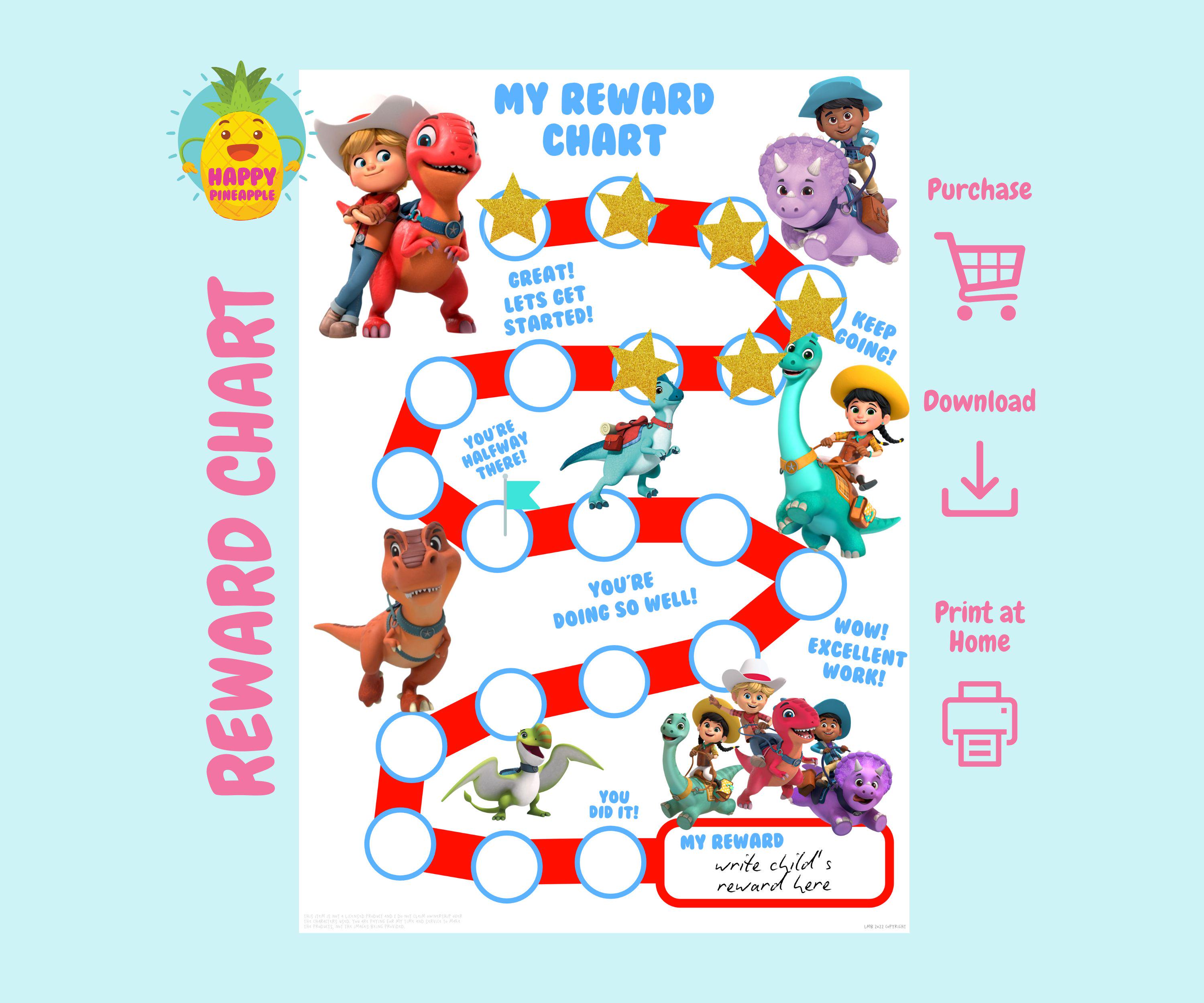 Dino Ranch Reward Chart | Printable Behavior Chart | Daily Chore Chart ...