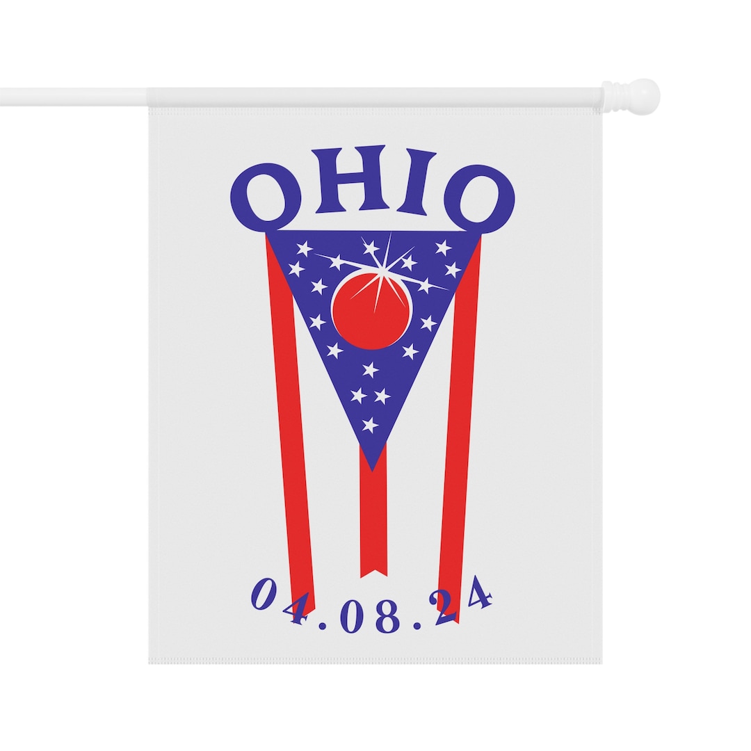 Ohio State Flag Eclipse Garden & House Banner - Etsy