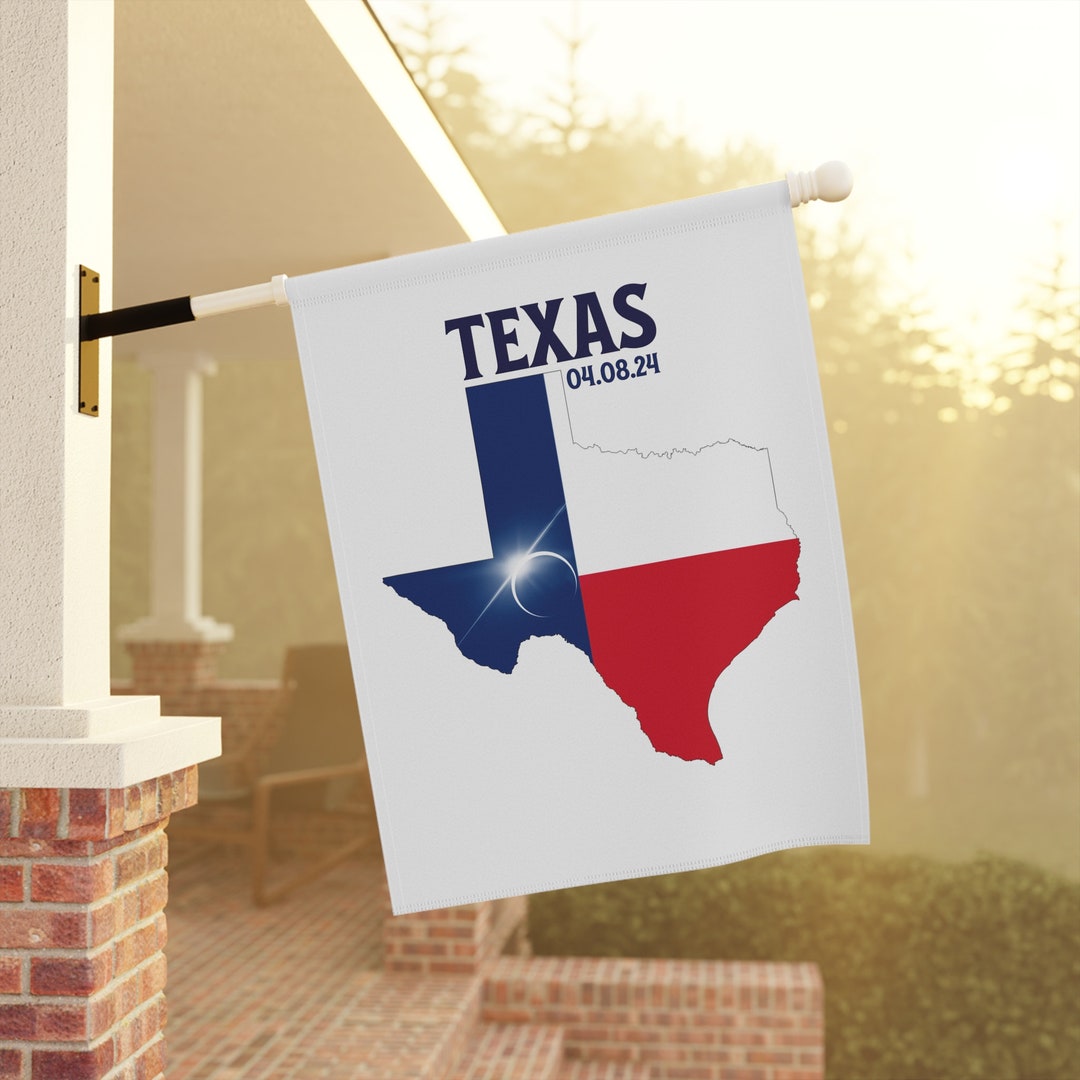 Texas State Lone Star Flag and Map Eclipse Garden & House Banner - Etsy