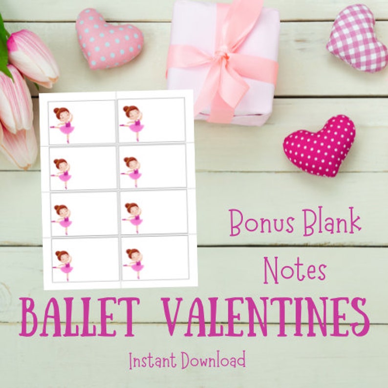 Ballet Dancer Valentine Cards for Kids - Etsy