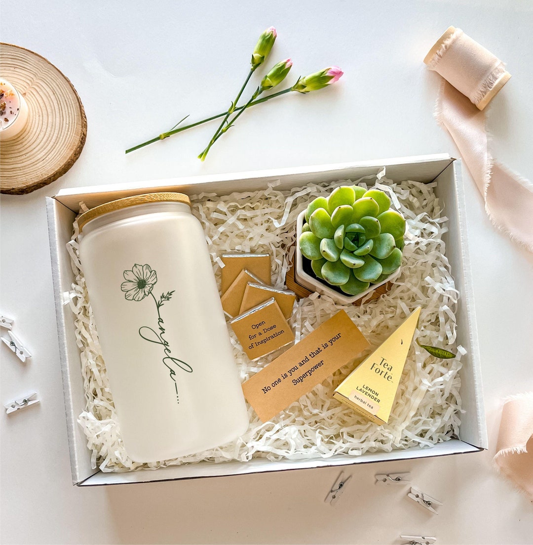Thoughtful Birth Flower Gift Set, Birth Flower Cup, Personalized Birth ...