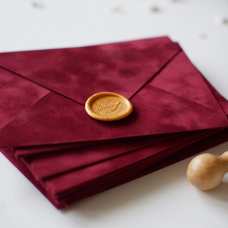 Burgundy Envelopes Velvet - Etsy