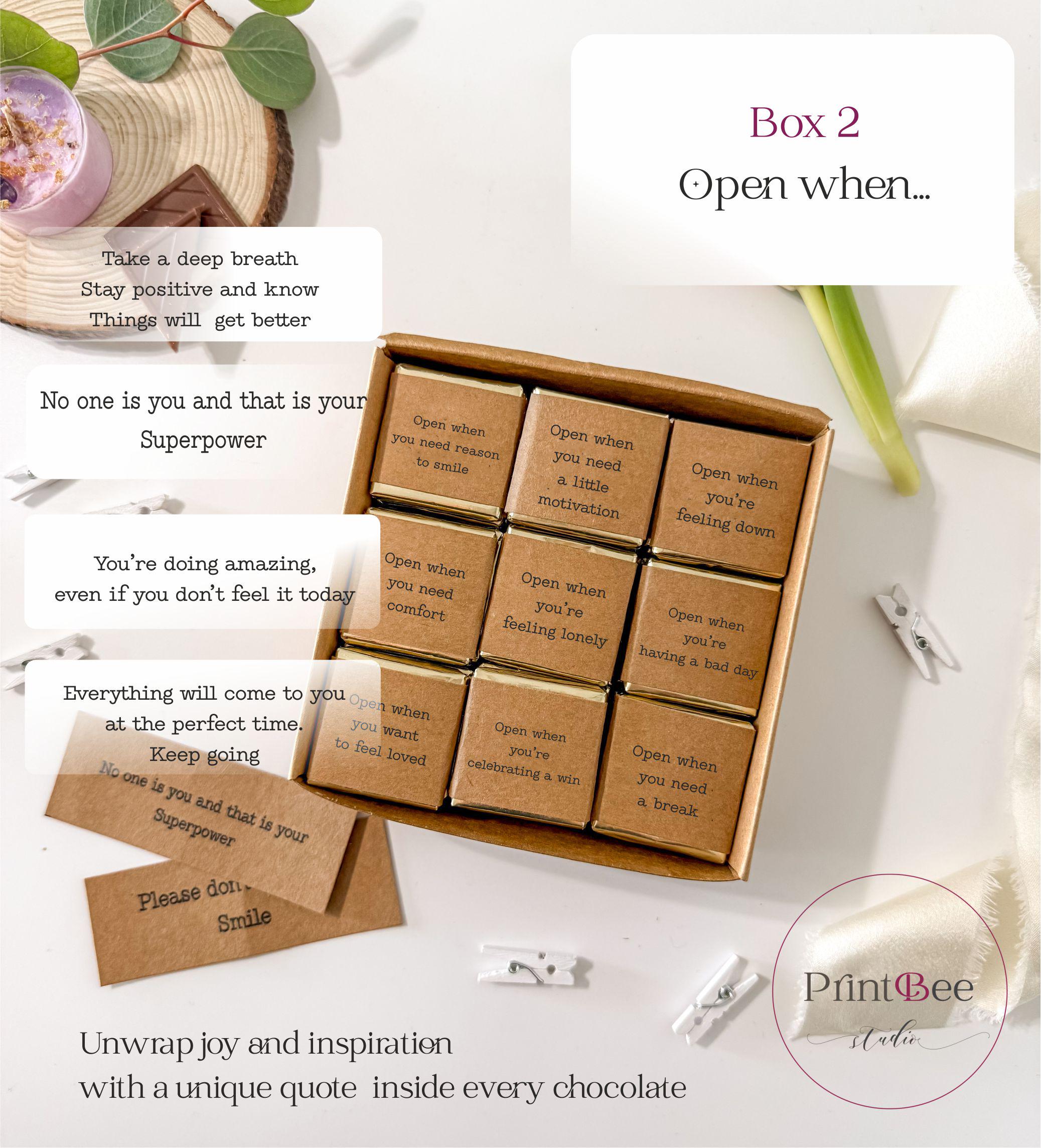 Open When Chocolate Gift Box, Premium Milk Chocolates With ...