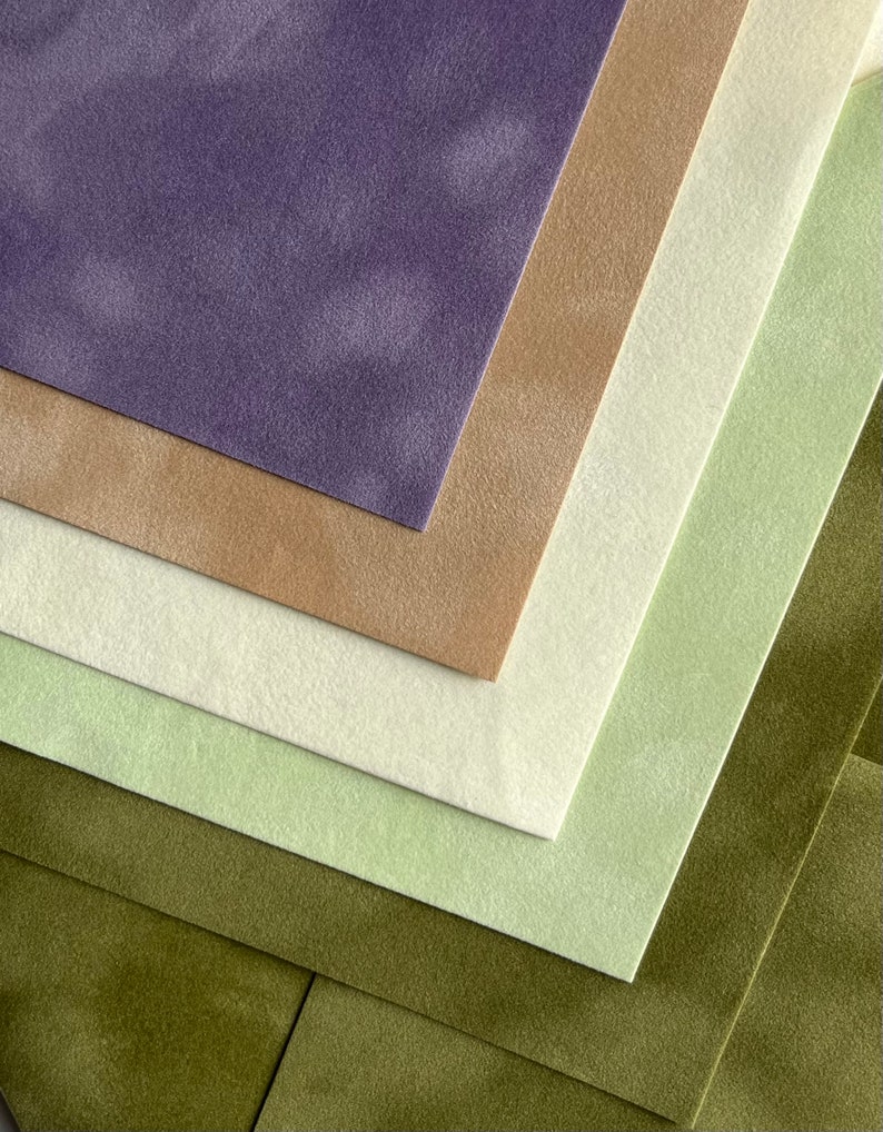 5 Mixed Color Envelope Set With Wax Seals, Invitation Envelopes ...