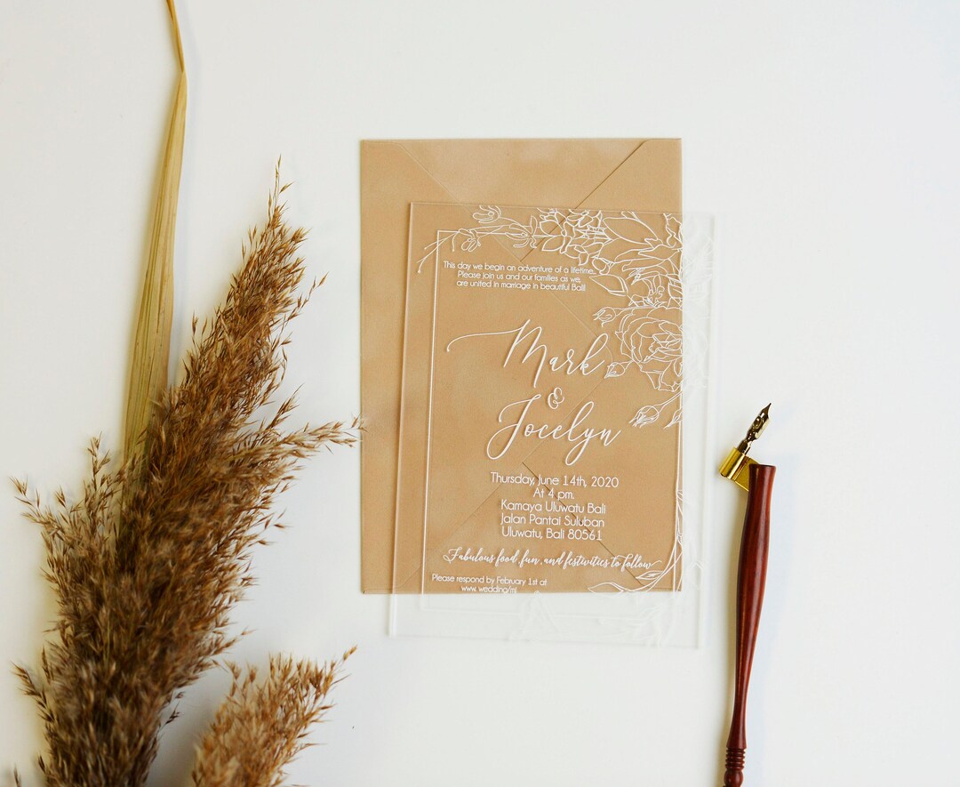 Clear Acrylic Invitations, Acrylic Invitations, Wedding Acrylic Invites ...