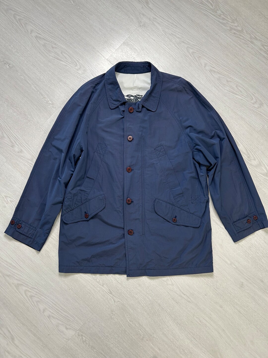 Burberry L Men's Vintage Wind Jacket Navy Blue Color Retro 80s 90s 00s ...