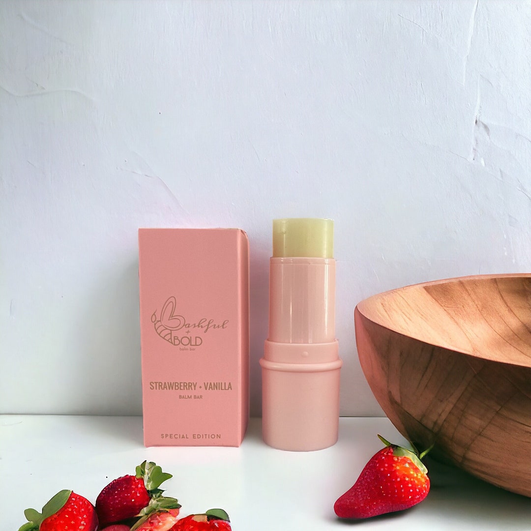 All Natural Strawberry + Vanilla Balm Bar ( Lip Balm) - Etsy