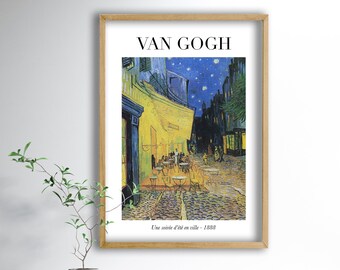 Van Gogh Print Cafe Terrace at Night, Van Gogh Poster, Museum ...