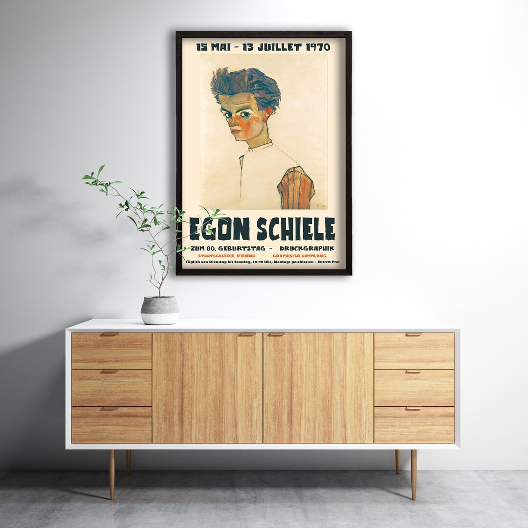 Egon Schiele Exhibition Poster 1970 Museum Poster, Museum Poster 1970 ...