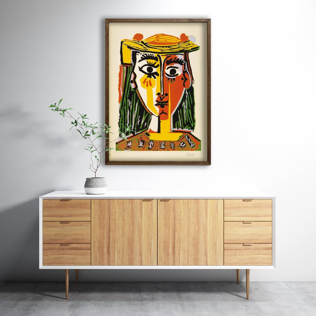 Picasso Line Art, Woman Face Line, Picasso Woman Portrait, Neutral Tone ...