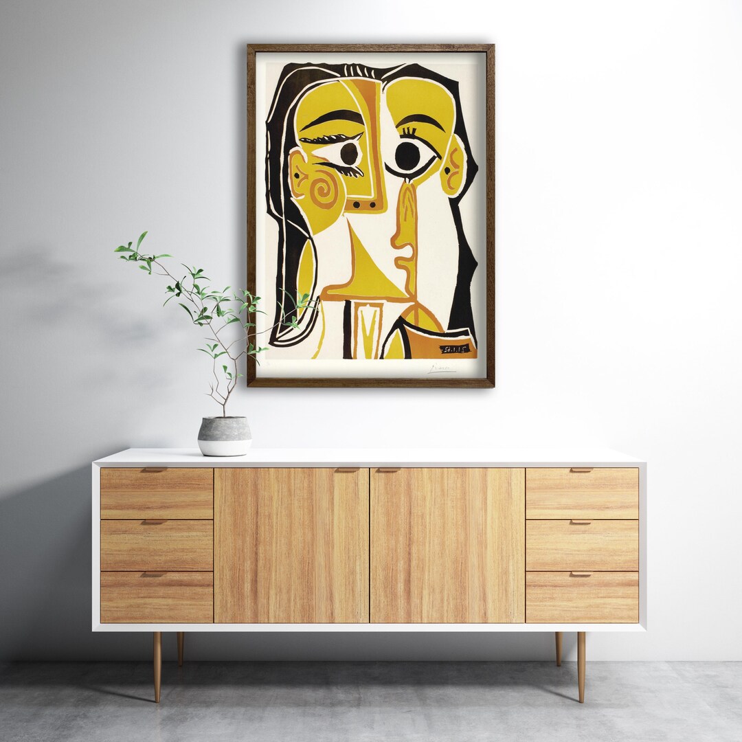 Picasso Line Art, Abstract Art Print, Picasso Poster, Neutral Tone ...