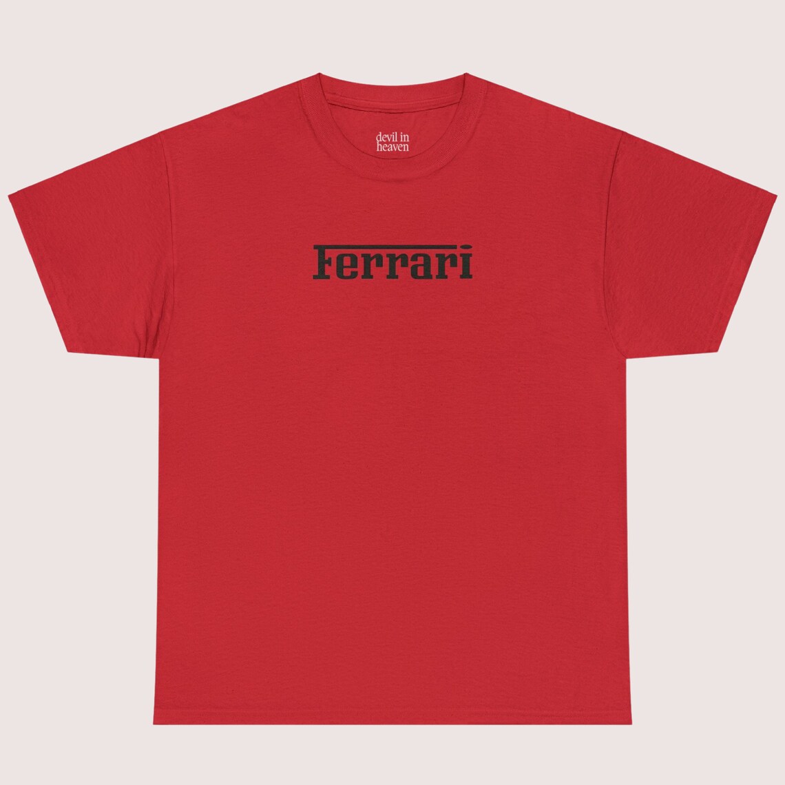 Ferrari Logo Y2k Baby Tee Red, Retro 90s Ferrari Inspired Cotton Shirt ...