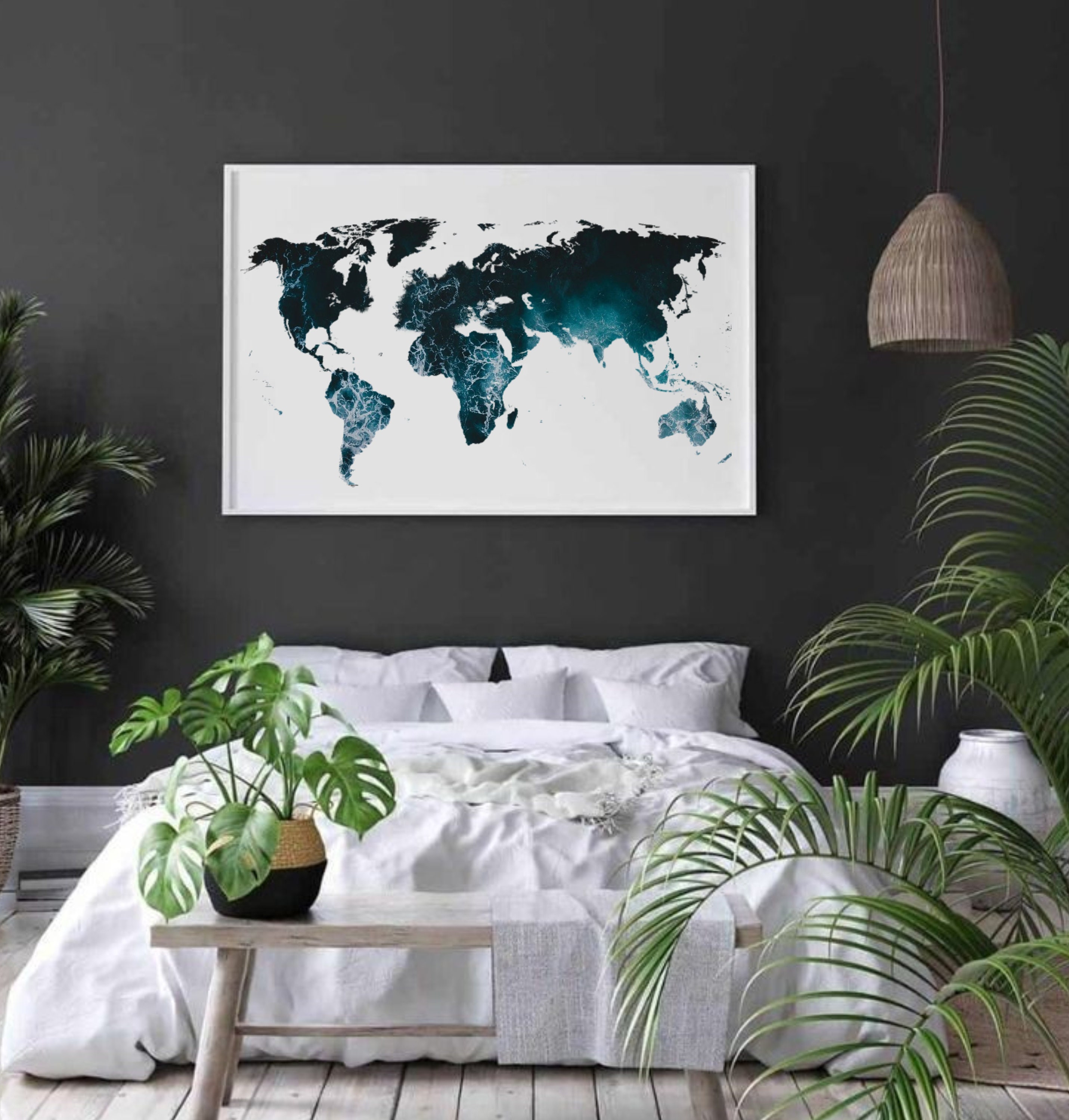 Accurate Large Wall Tourist Map of the World, Poster Print of Unusual ...
