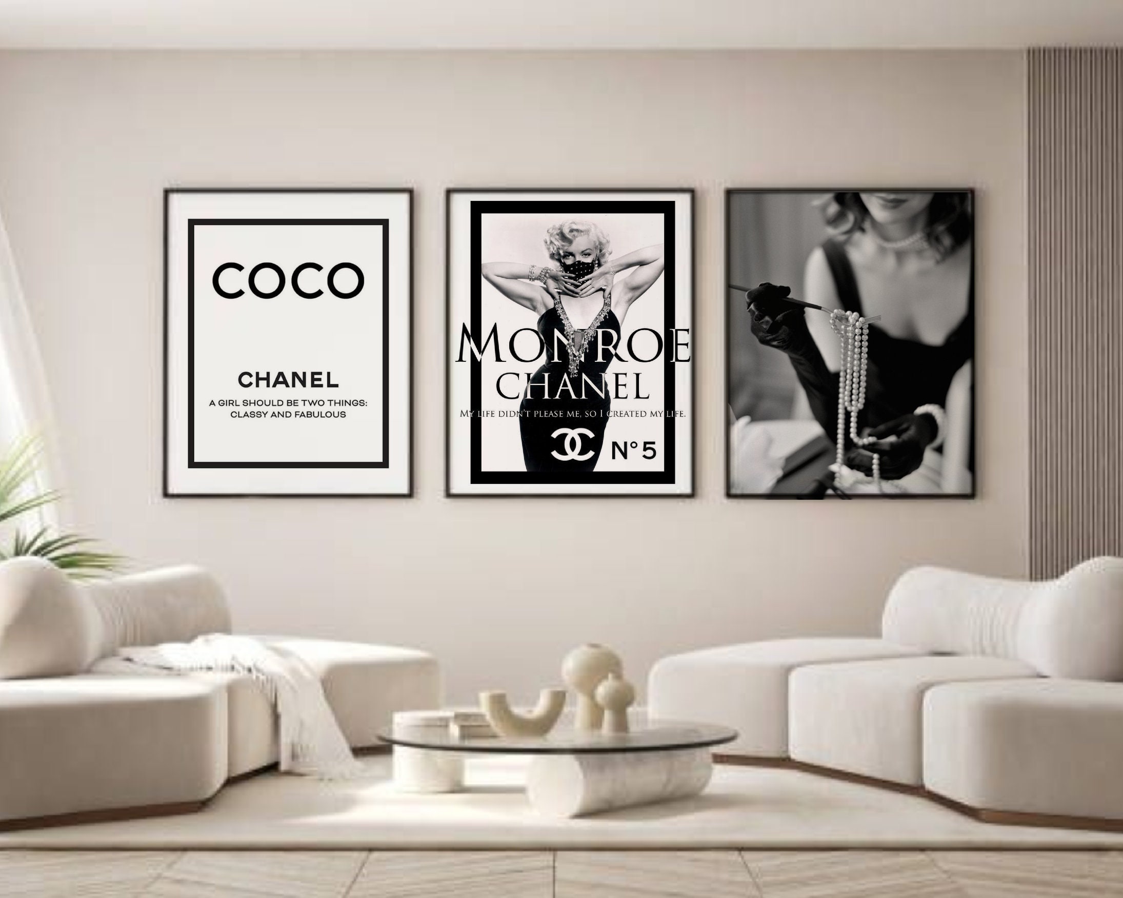 Set of 3 Luxury Perfume Posters, Perfume Print , Fashion Art Print ...