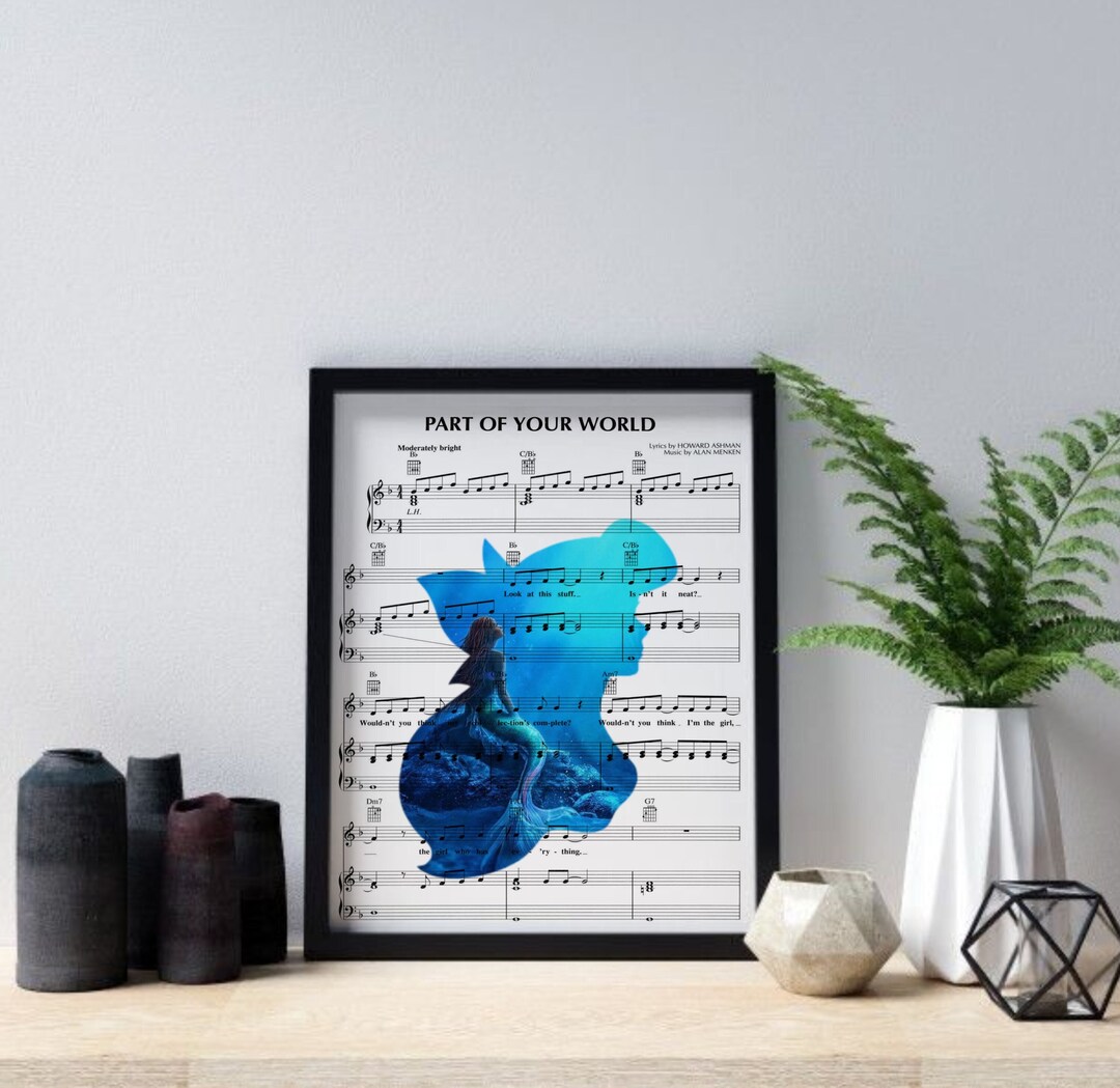Mermaid Sheet Music, Movie Sheet Music, Cartoon Sheet Music, A ...
