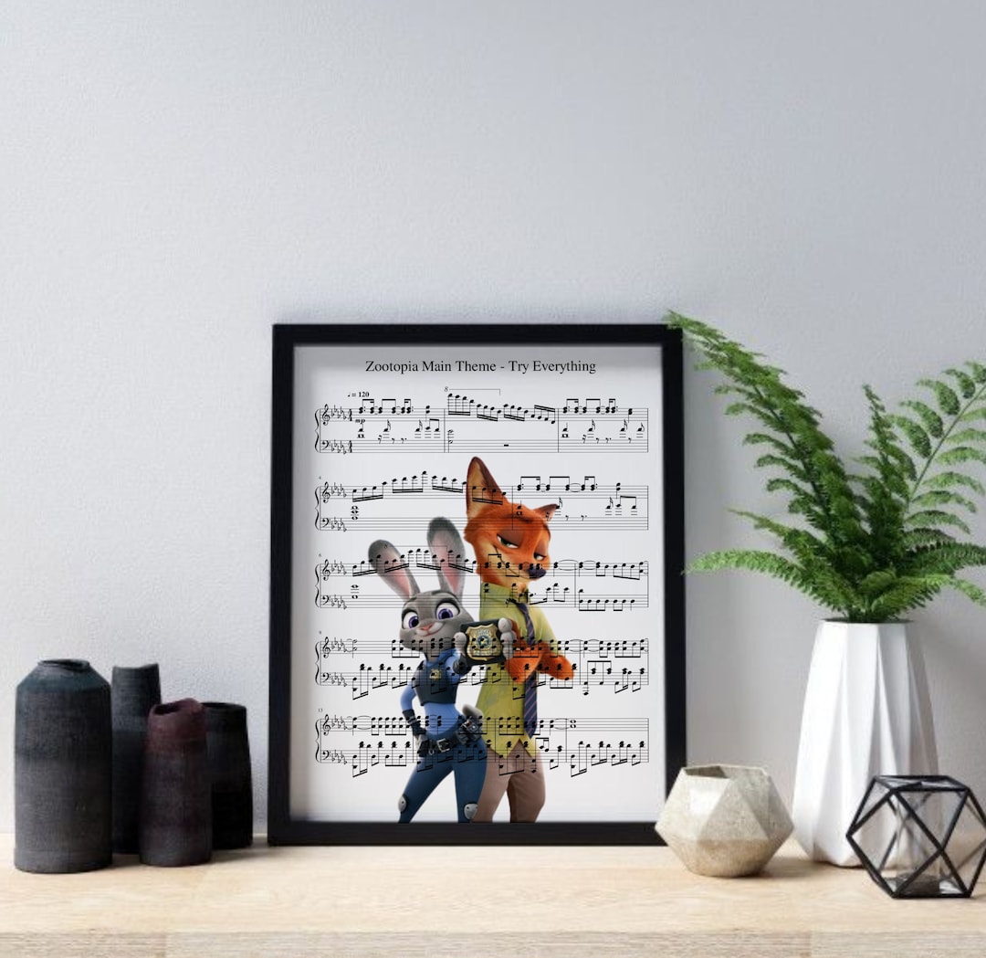 The Zootopia Heet Music, Movie Sheet Music, Cartoon Sheet Music, A ...