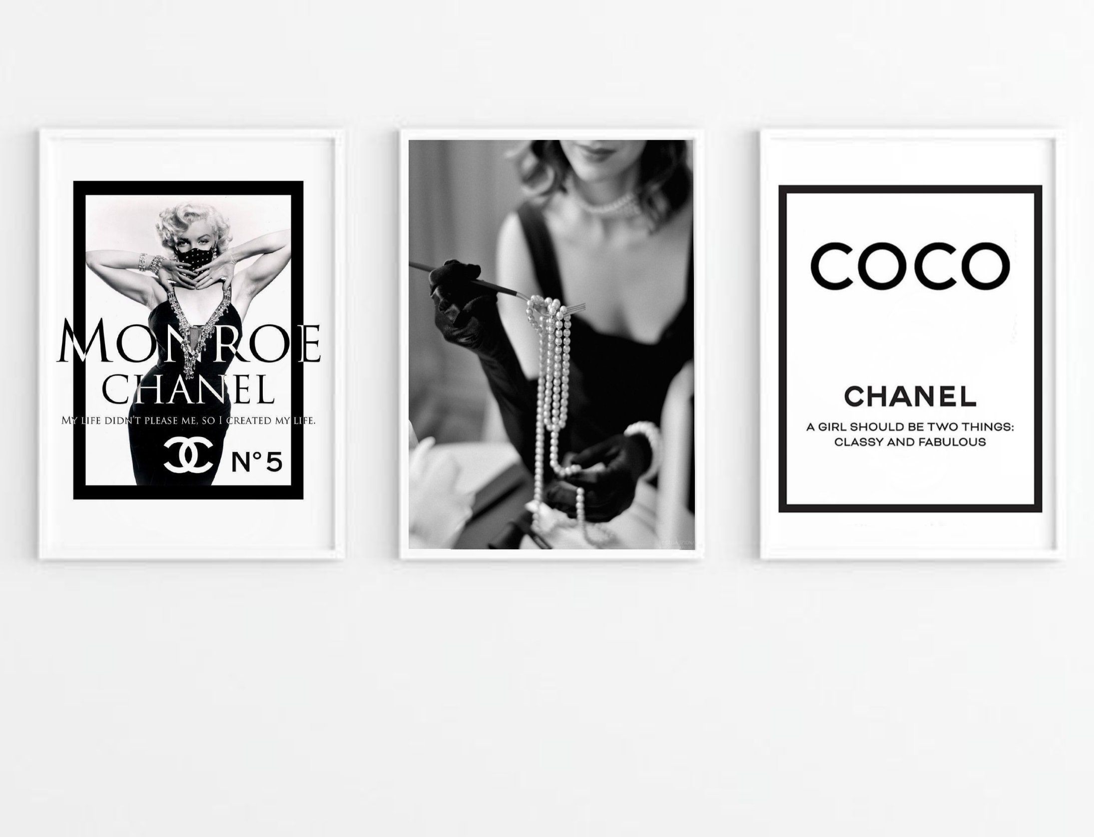 Set of 3 Luxury Perfume Posters, Perfume Print , Fashion Art Print ...