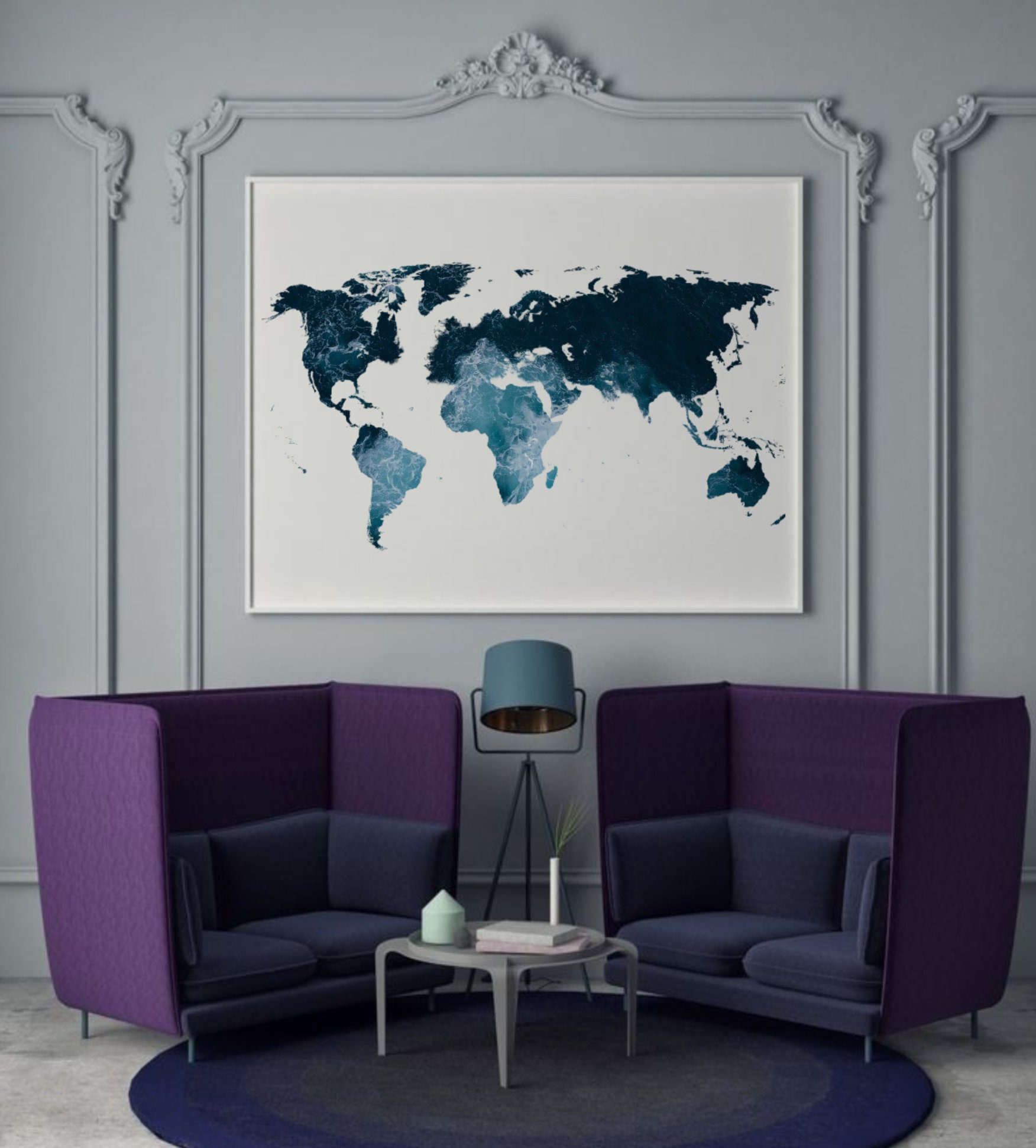 Accurate Large Wall Tourist Map of the World, Poster Print of Unusual ...