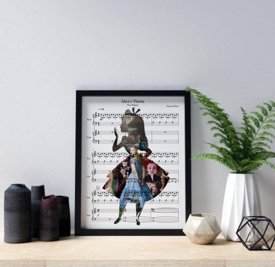 Alice's Theme Heet Music, Movie Sheet Music, Cartoon Sheet Music, A ...