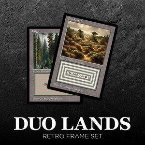 Retro Frame Duo Lands - Complete Set, Custom Cards, MTG Proxy Altered ...