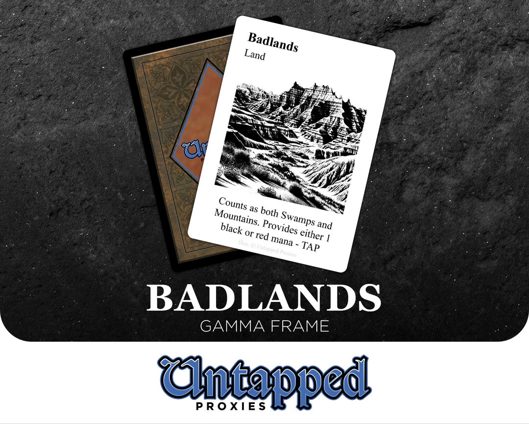 Badlands Gamma Frame Custom Card, MTG Proxy Altered Art 63mmx88mm - Etsy