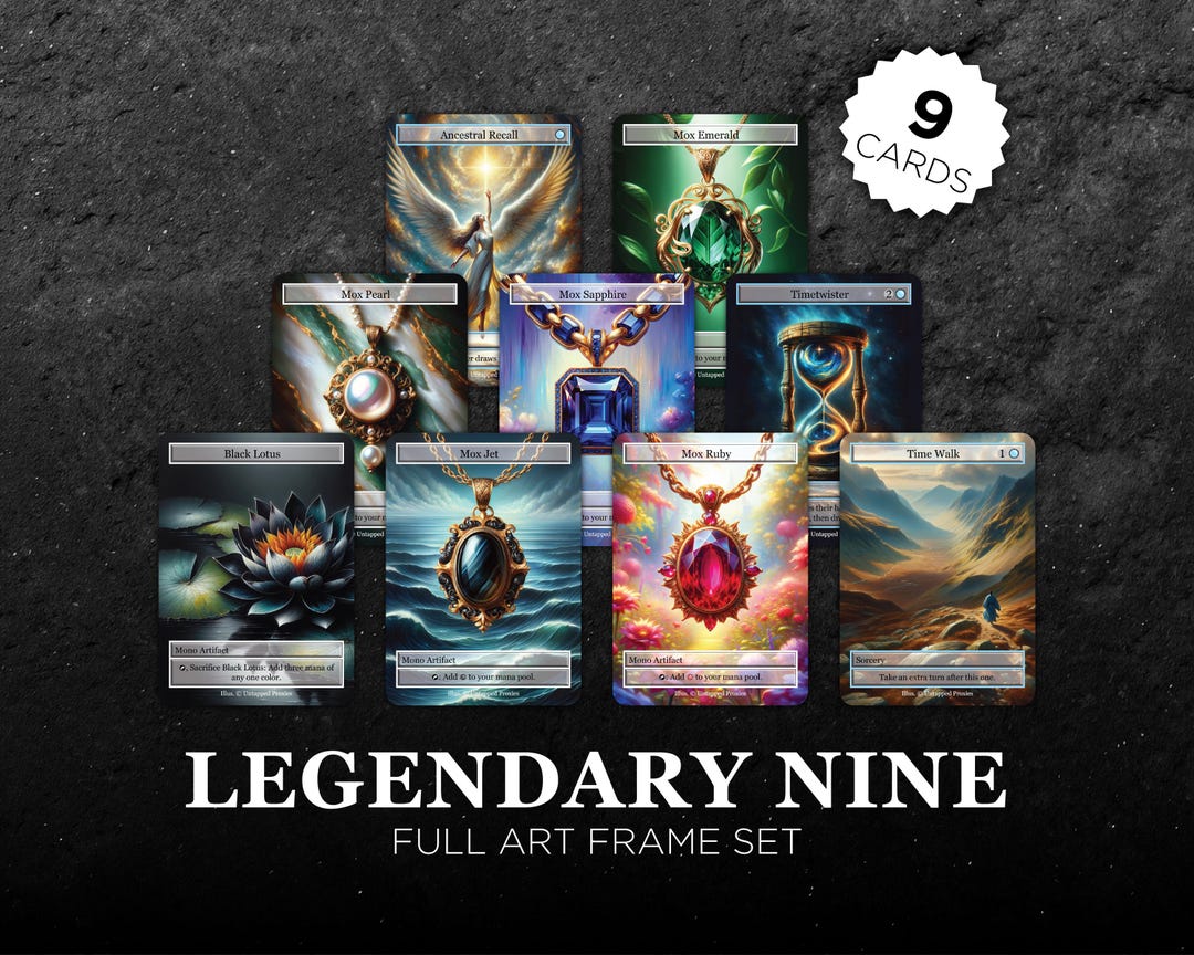 Full Art Frame Legendary Nine - Complete Set, Custom Cards, Proxy ...
