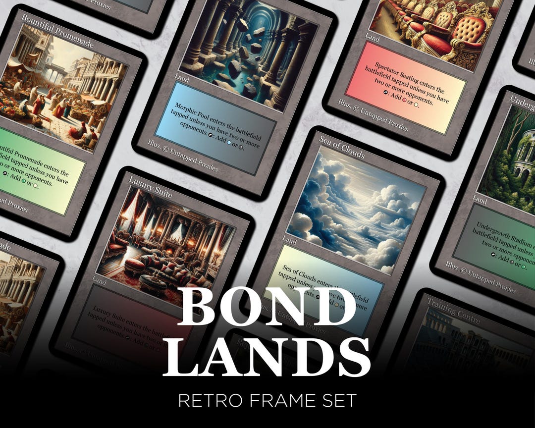 Retro Frame Bond Lands: Proxy Altered Art Cards - Complete Set - Etsy ...