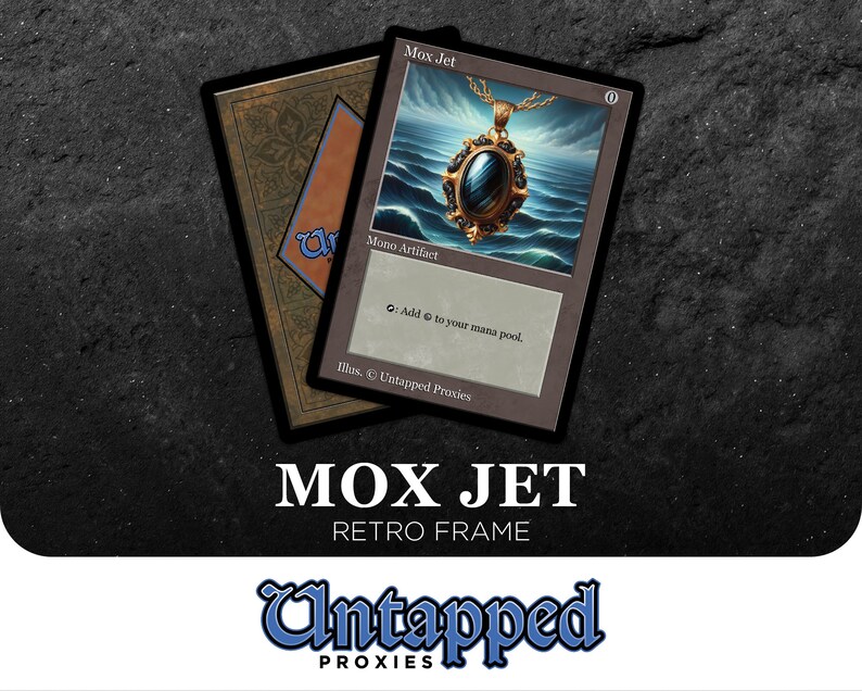 Mox Jet Retro Frame Custom Card, MTG Proxy Altered Art 63mmx88mm - Etsy