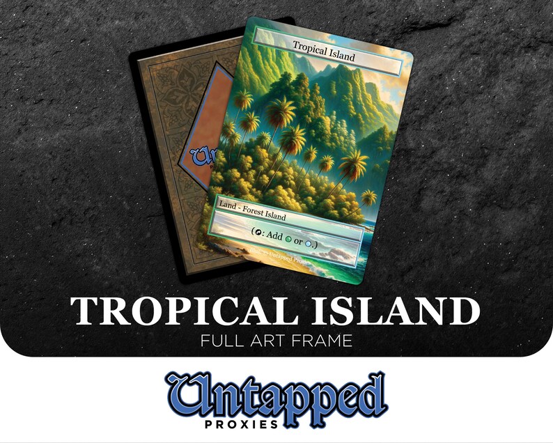Tropical Island Full Art Frame MTG Proxy Altered Art 63mmx88mm - Etsy