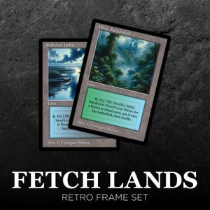 Retro Frame Fetch Lands - Complete Set, Custom Cards, Proxy Altered Art ...