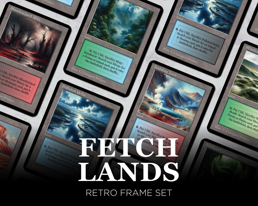 Fetch Lands Proxy Bundle MTG — Classical Art Playtest Cards - Etsy