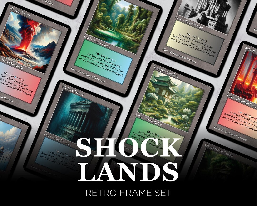 Shock Lands Proxy Bundle MTG — Classical Art Playtest Cards - Etsy