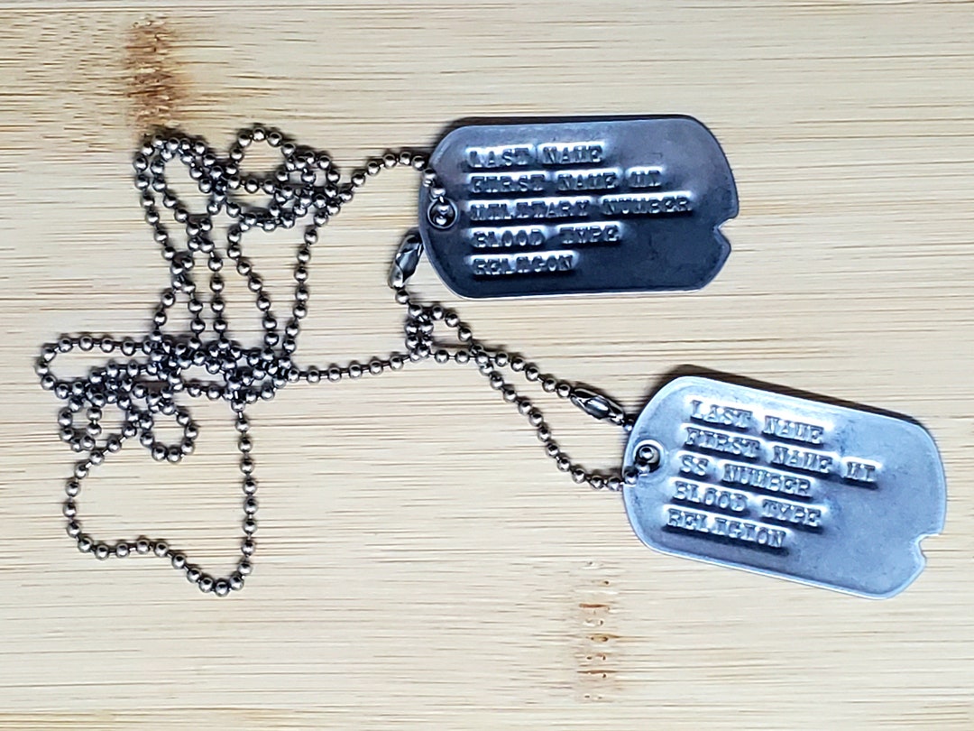 WWII Style Notched Military GI Dog Tags - Etsy