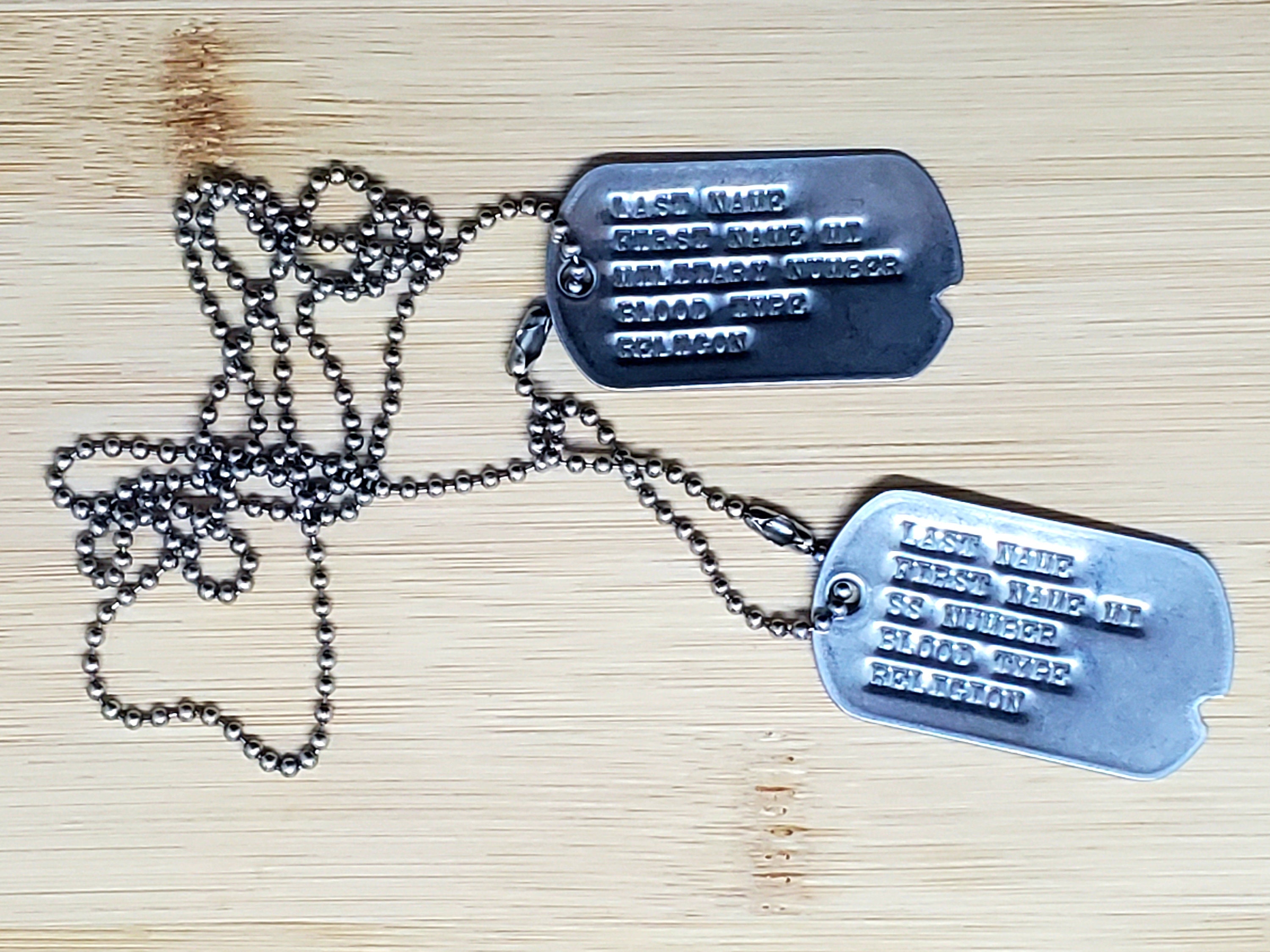 WWII Style Notched Military GI Dog Tags - Etsy