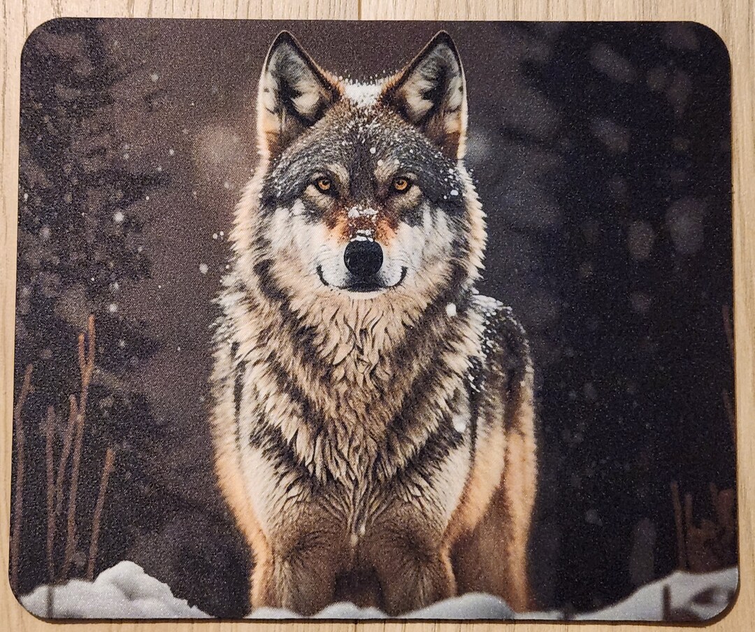 Wolf Sublimated Mouse Pad Gaming Computer Wildlife - Etsy