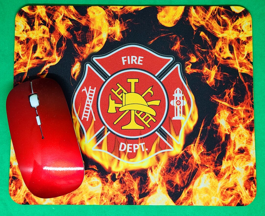 Firefighter Sublimated Mouse Pad - Etsy