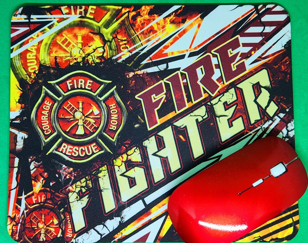 Fire Fighter Sublimated Mouse Pad - Etsy