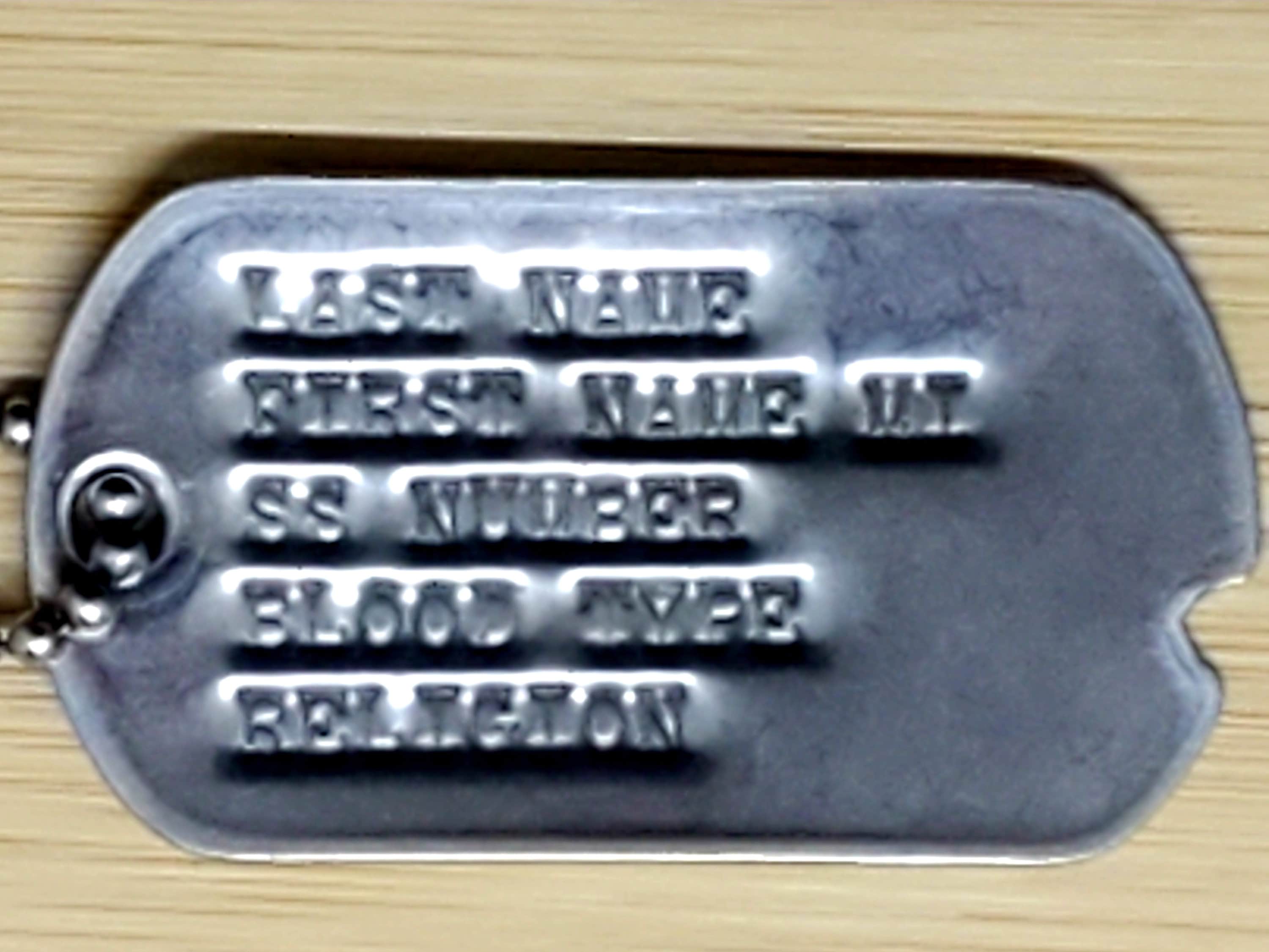 WWII Style Notched Military GI Dog Tags - Etsy