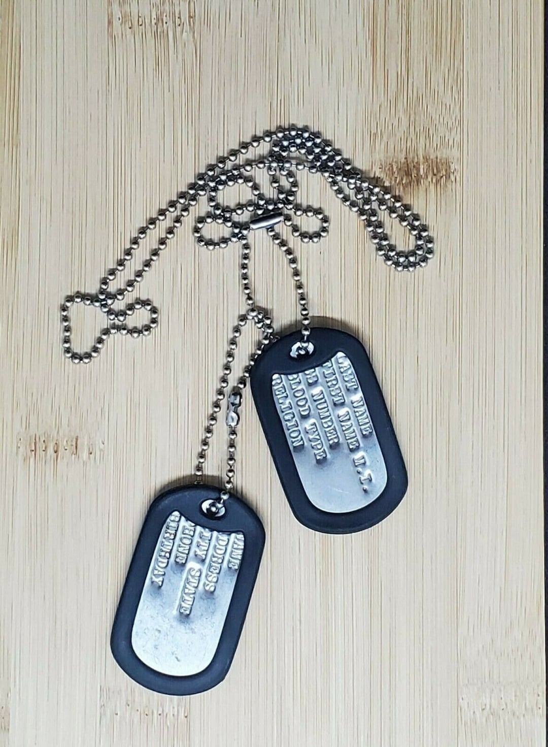 Military Style Stainless Steel G.I. Dog Tags - Etsy