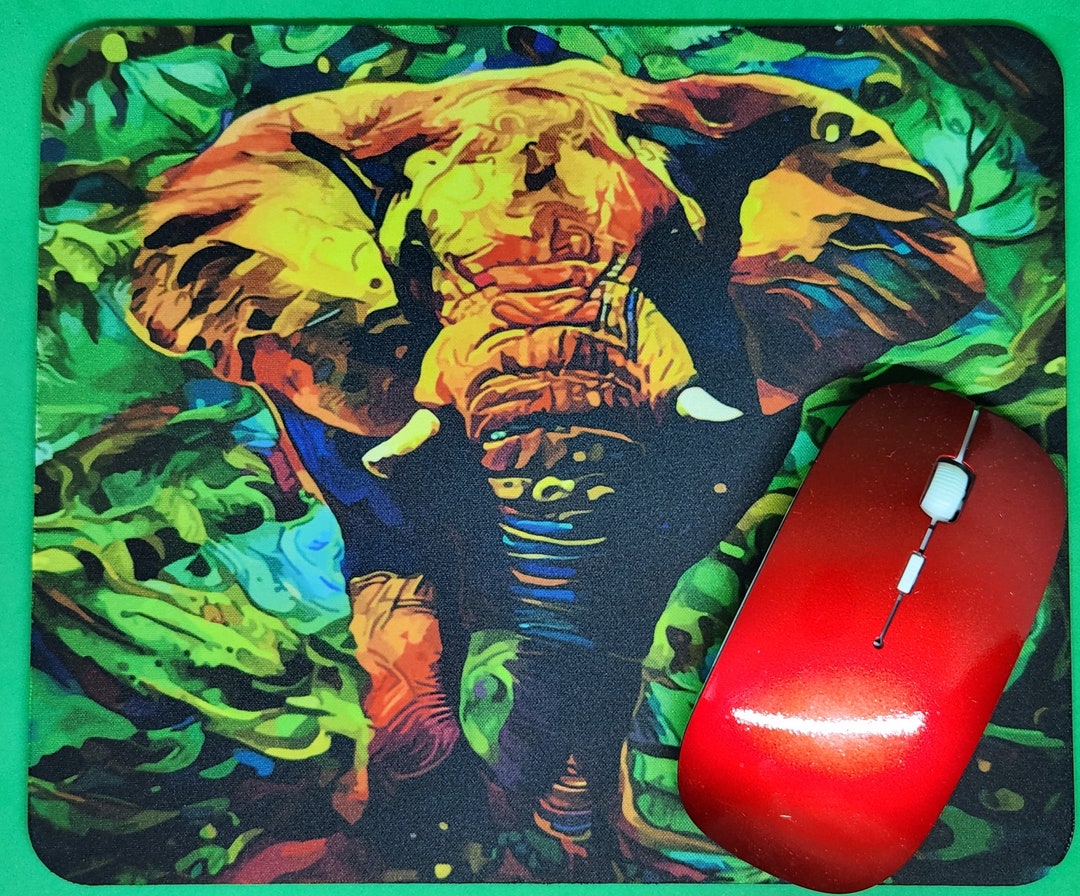 Elephant Sublimated Computer Mouse Pad - Etsy