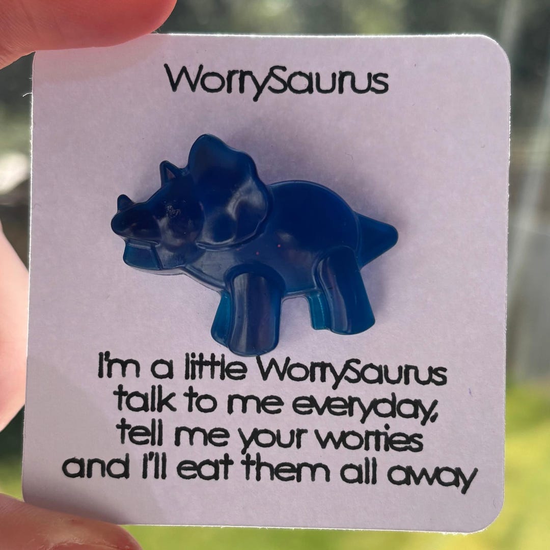Pocket Hug Worrysaurus Token for Kids, Cute Dinosaur Pocket Hug Gift ...