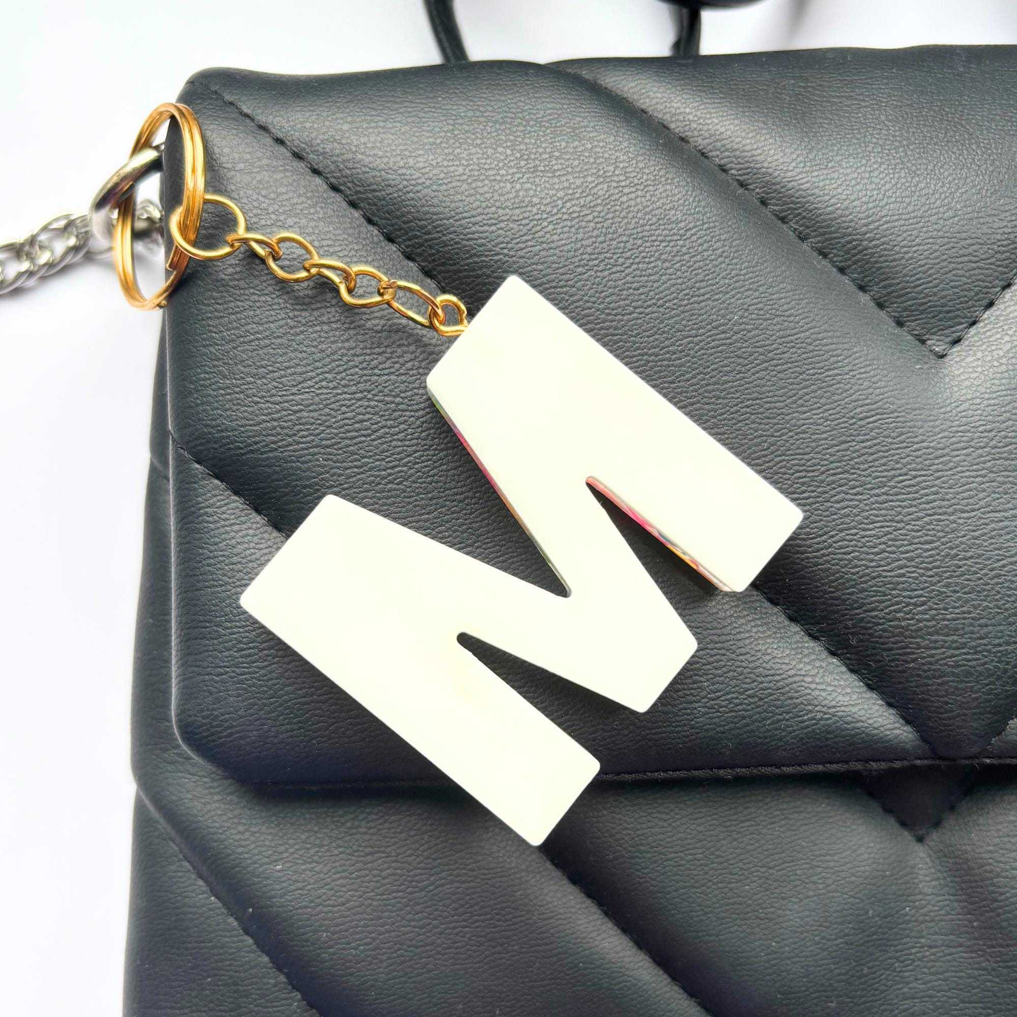 Personalised Initial Keyring Pastel Confetti, Personalised Gift ...