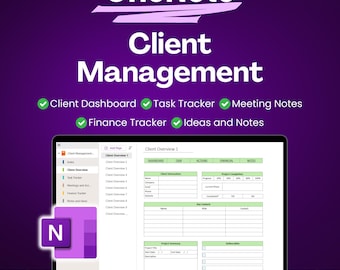Onenote Client Management Templates Bundle | Client Management ...