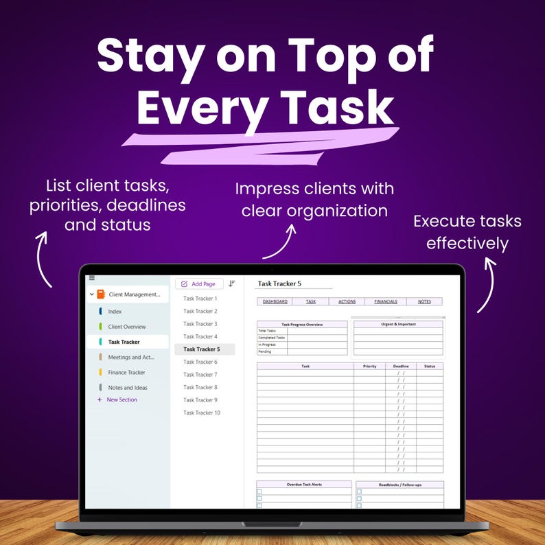 Onenote Client Management Templates Bundle | Client Management ...
