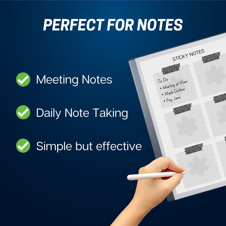 Remarkable 2 Templates Post It Flower Remarkable Sticky Notes Digital ...