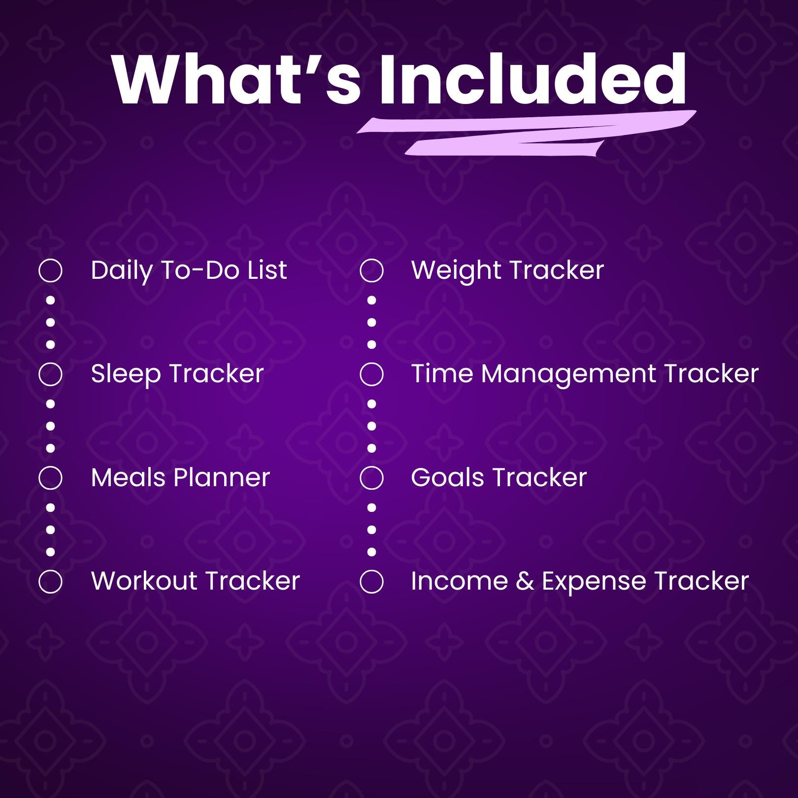 Onenote Daily Life Tracker Templates Bundle | To-do Lists, Sleep ...