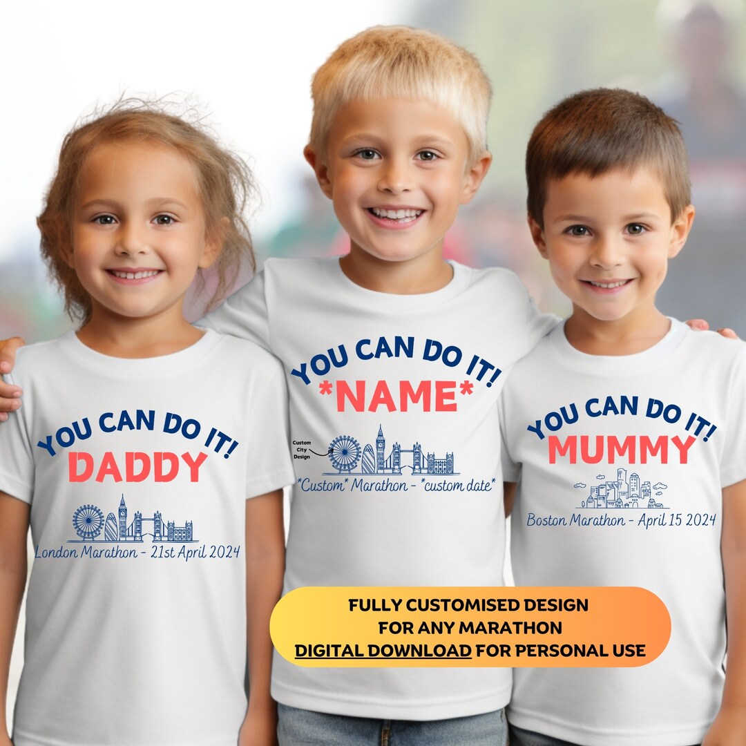 Digital File for Fully Custom Marathon Support Tshirt Named Spectator ...