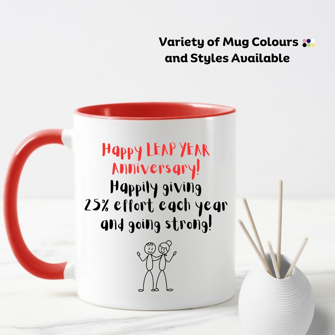 Leap Year Awesome Anniversary Mugs, Leap Year Gifts, Leap Day ...