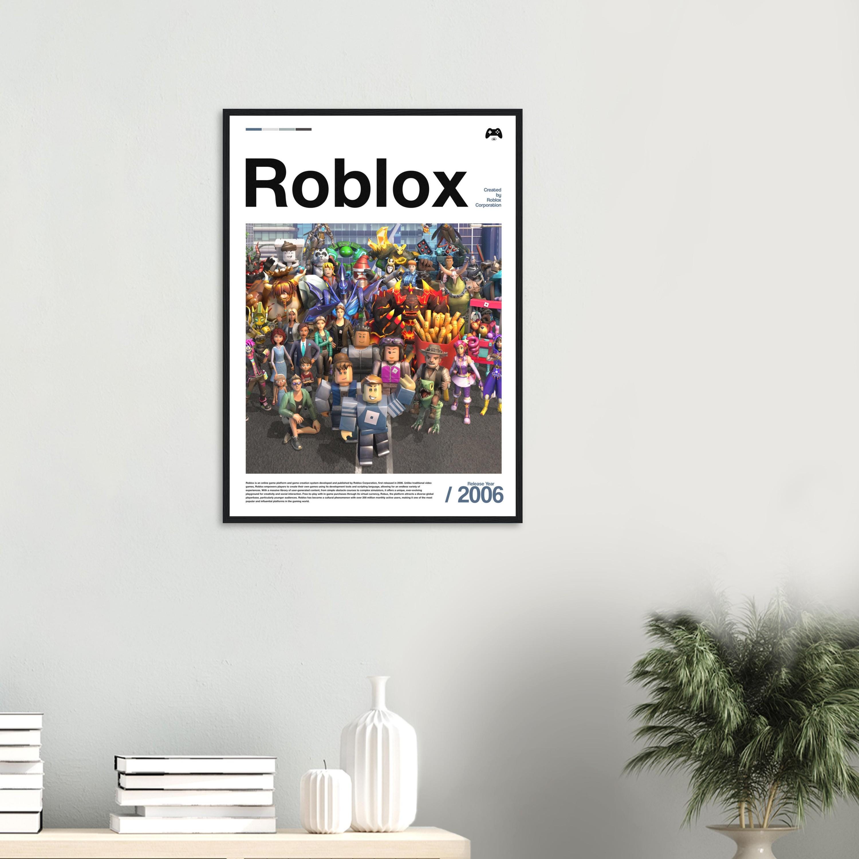 Roblox Gaming Poster, Roblox Art, Roblox Wall Art, Gamer Wall Art ...